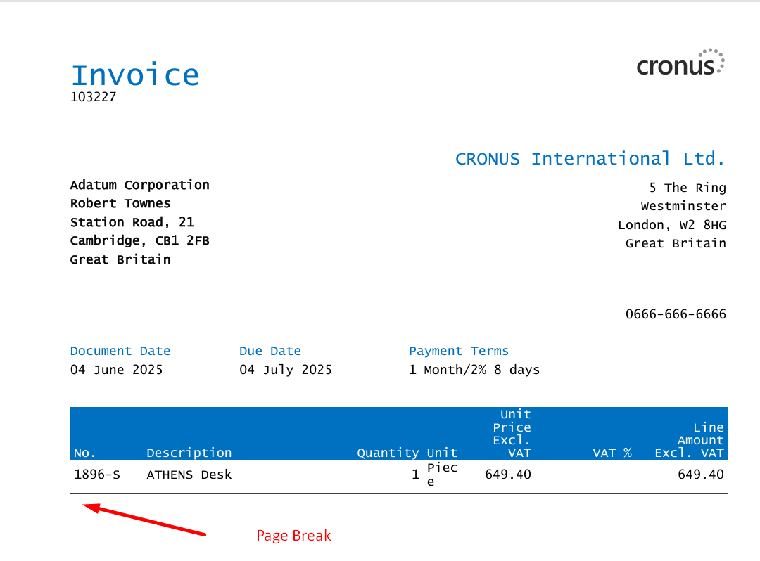 Conditional Page Breaks in Word Layouts for Business Central Reports ...